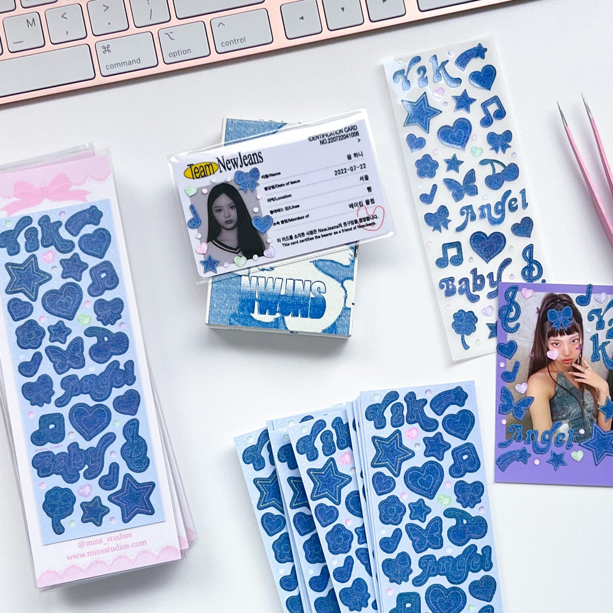 Y2k Denim Deco Sticker – Mins Studios